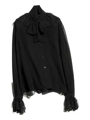 Gucci Light Silk Georgette Shirt - Black