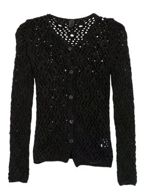 Dolce & Gabbana 2000s Crochet-knit Cardigan - Black