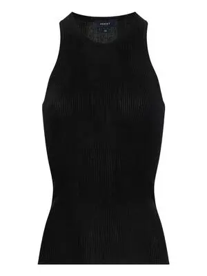 Soeur Ribbed Knit Racerback Top - Black
