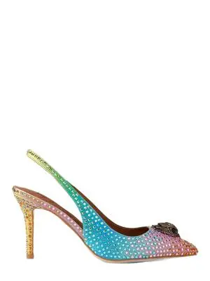 Kurt Geiger Crystal-embellished Eagle-head Pumps - Blue