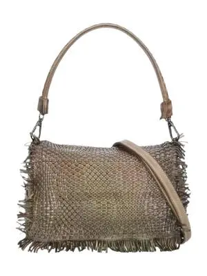 REPTILE'S HOUSE Anfora Braided Fringed Shoulder Bag - Brown