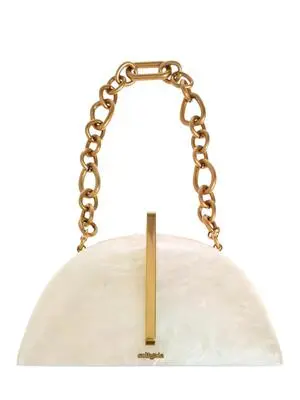 Cult Gaia Laguna Chain-link Clutch Bag White