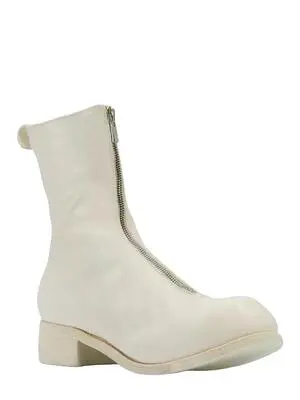 Guidi Zip-up Boots - White