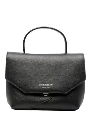 Emporio Armani 1981 Leather Tote Bag - Black