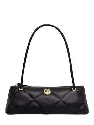 TWINSET Quilted Bowler Bag With Logo - Black