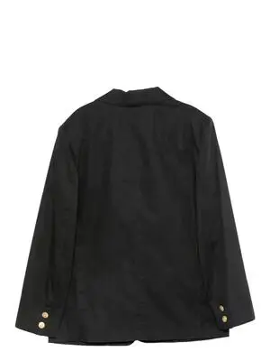Fendi 1980s Embroidered-logo Blazer - Black
