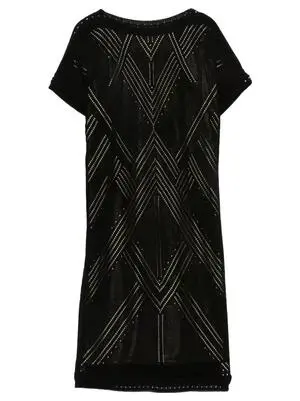 Celine 2000s Scoop-back Mini Dress - Black