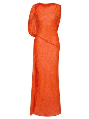 ROAME Fallon Cape Sleeve Maxi Dress - Orange