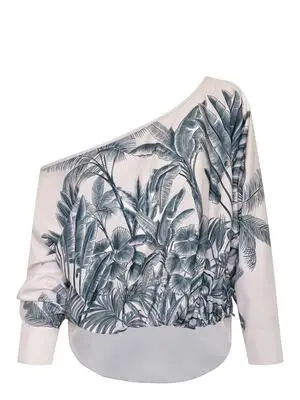 ANDRES OTALORA Printed Crepe De Chine Blouse - Print