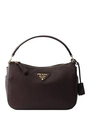 Prada Small Leather Shoulder Bag - Brown