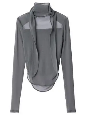 LEMAIRE Ballerina Foulard Top - Grey