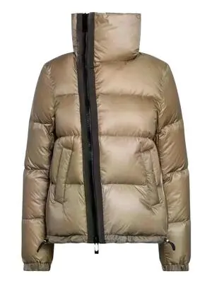 Sacai Sacai Asymmetric-Zip Padded Jacket Neutrals