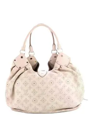 LOUIS VUITTON L Mahina Leather Hobo Bag - Neutrals