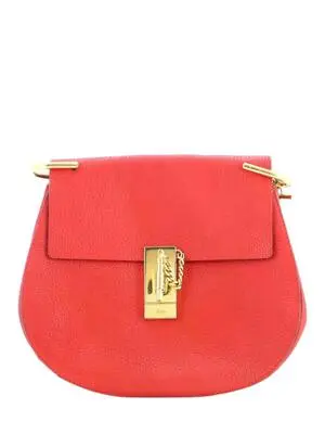 Chloé Drew Leather Small Crossbody Bag - Red