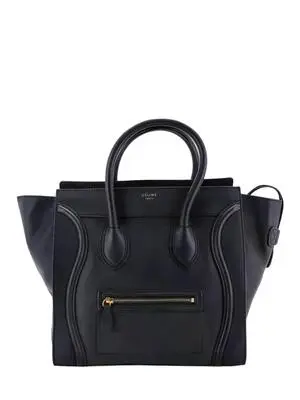 Celine Celine Luggage Bag Smooth Leather Mini Tote Bag Blue