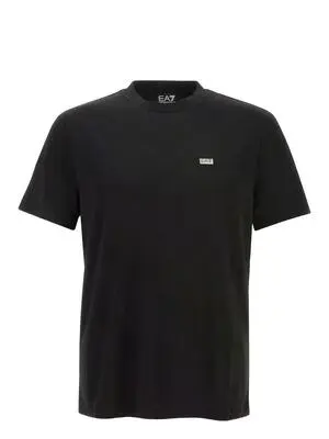 EA7 Metallic Logo-plaque T-shirt - Black