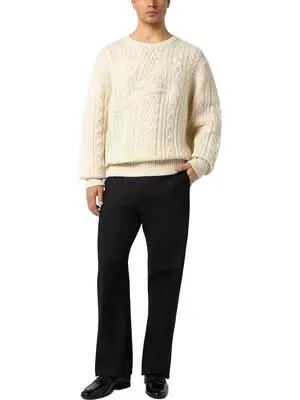 Philipp Plein Star Cable-knit Sweater - Neutrals