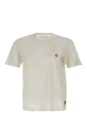 BOB Embroidered-detail Chest-pocket T-shirt - Neutrals