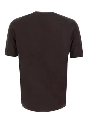 FILIPPO DE LAURENTIIS Short-sleeved Knitted T-shirt - Brown