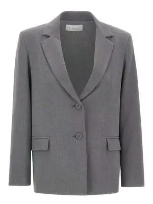 KAOS Single-breasted Blazer With Flap Pockets - Grey