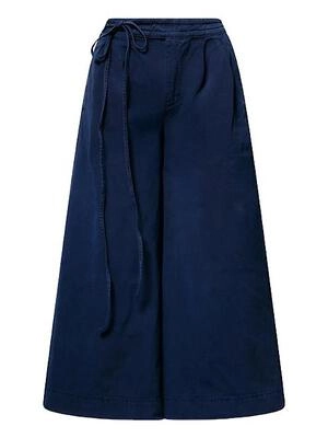 DAMSON MADDER Wide-leg Cotton Culottes - Navy