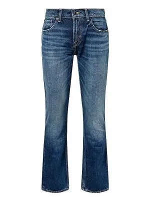7 For All Mankind Mid-rise Straight Leg Denim Jeans - Brave