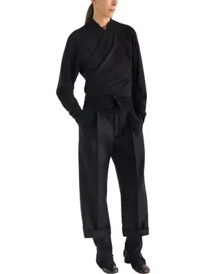 LEMAIRE LEMAIRE Trompe-l’œil Merino Wool Blend Cardigan