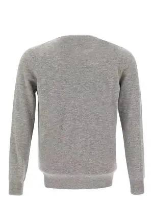 KANGRA Ribbed Knit Crew-neck Sweater - Grey