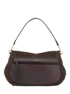 GIANNI CHIARINI Helena Round Suede Shoulder Bag - Brown
