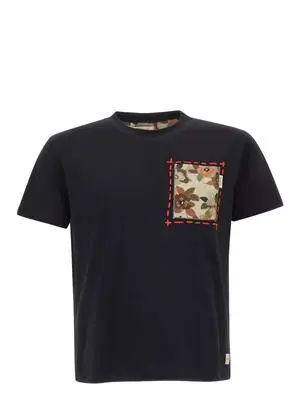 BOB Floral-print Pocket T-shirt - Black