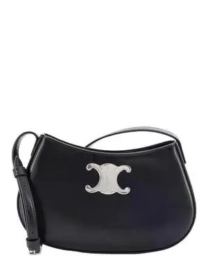 Celine Triomphe Tilly Bag Smooth Calfskin Medium Shoulder Bag - Black