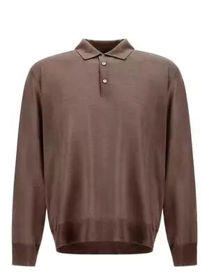 Herno Long-sleeve Polo Shirt - Brown