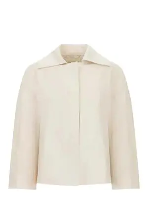 Herno Long Sleeve Cape With Padded Sleeves - Neutrals