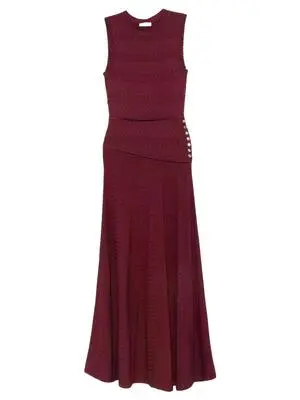 Sandro Button-embellished Maxi Dress - Red