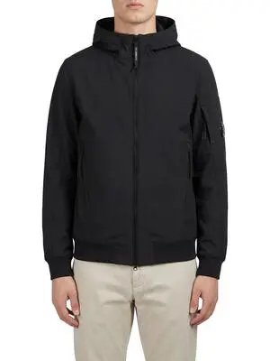 C.P. COMPANY Zip-up Hooded Jacket - Black