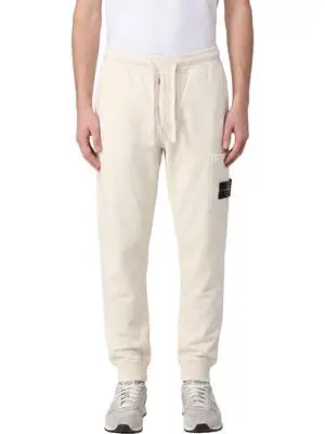 Stone Island Logo Patch Sweatpants - White