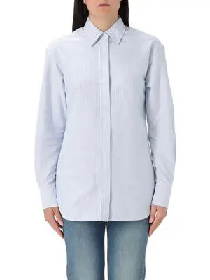 GOLDEN GOOSE Striped Cotton Shirt - Blue