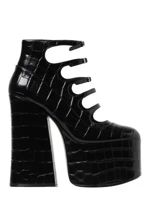 Marc Jacobs Croc Effect Platform Heels - Black