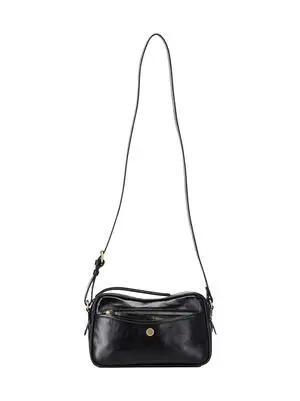 GIANNI CHIARINI Gianni Chiarini Cleo Braided Handle Shoulder Bag Black