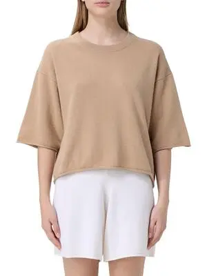 ALLUDE Cashmere Crew-neck Pullover - Beige