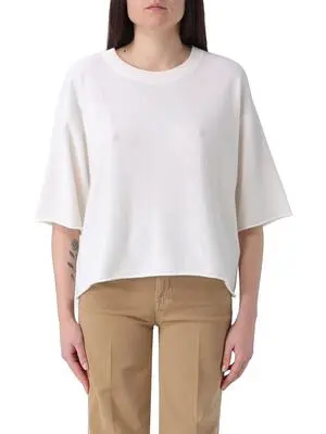 ALLUDE Cashmere Crew-neck Pullover - White