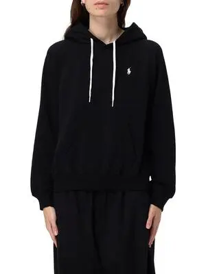 Polo Ralph Lauren Cotton Blend Hoodie With Logo - Black
