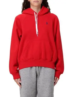 Polo Ralph Lauren Relaxed Fit Cotton Blend Hoodie With Logo - Red