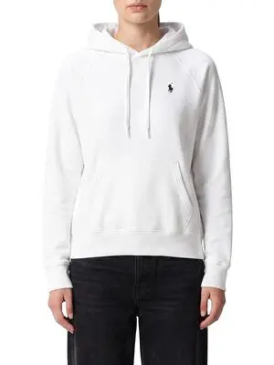 Polo Ralph Lauren Relaxed Fit Cotton Blend Hoodie With Logo - White
