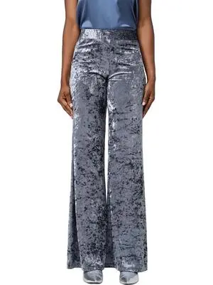 FORTE_FORTE Forte Forte Wide Leg Velvet Trousers Grey