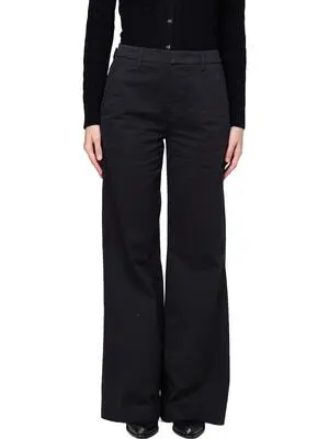 DONDUP Wide Leg Cotton Trousers - Black