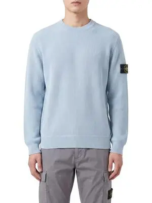 Stone Island Ribbed Crew Neck Jumper - Sky