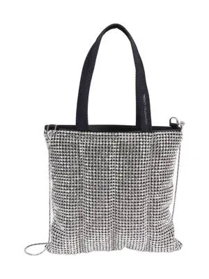TWENTY FOURHAITCH Rhinestone Embellished Bag - Silver