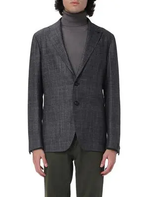 Tagliatore Blazer With Checked Pattern - Grey