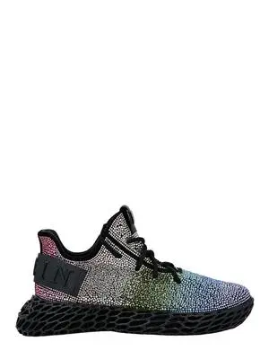 Philipp Plein Embellished Leather Low-top Sneakers - Multicolor